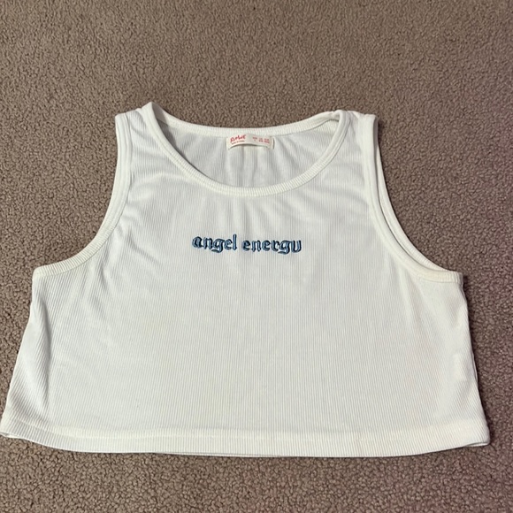 ROMWE | Tops | Letter Embroidered Ribknit Tank Top From Romwe | Poshmark